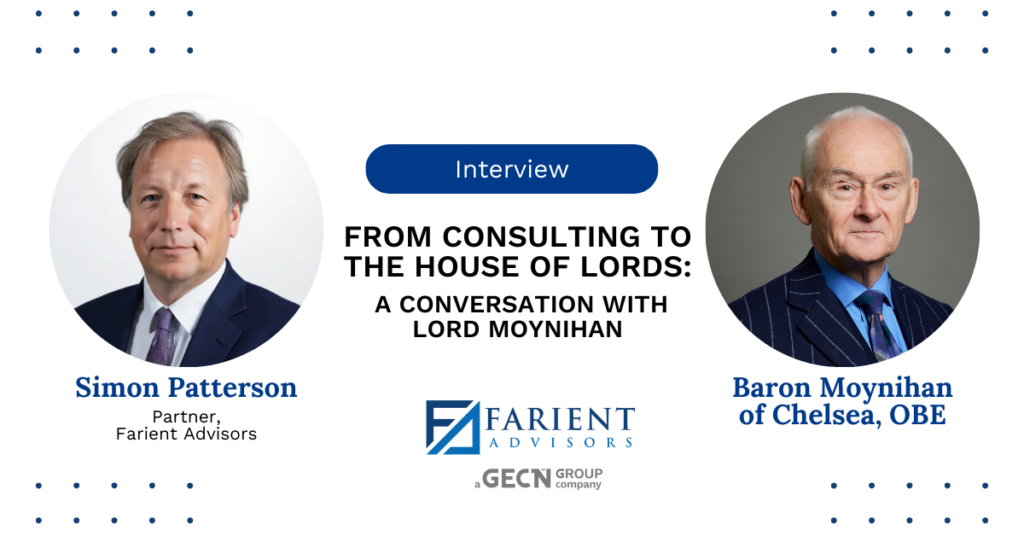 From Consulting to the House of Lords: Interviewing Lord Moynihan